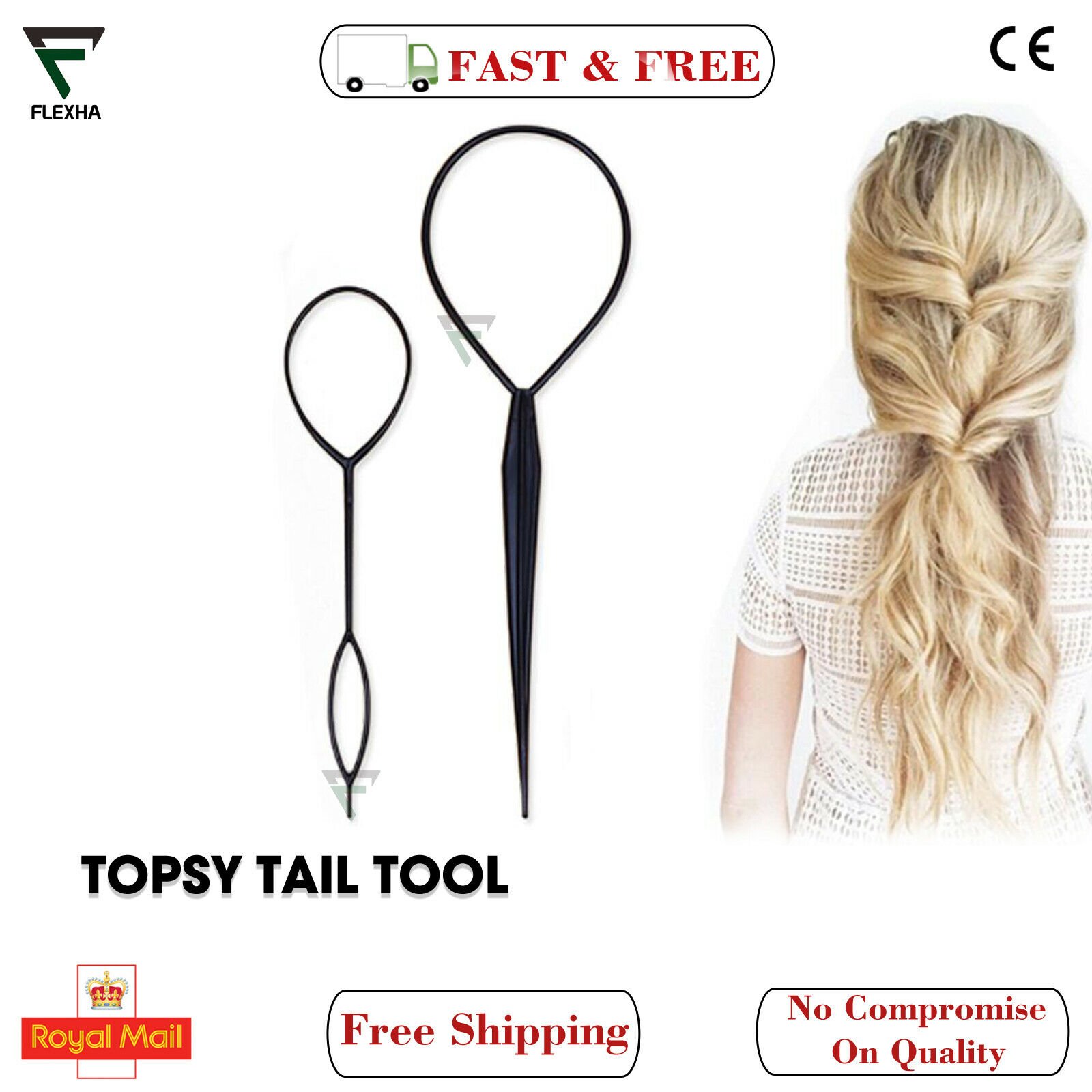 Topsy Tails Hair Braid Ponytail Maker Styling Tool Hair Accessories ...